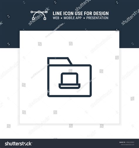 Laptop Data Backup Folder Icon Design เวกเตอร์สต็อก ปลอดค่าลิขสิทธิ์