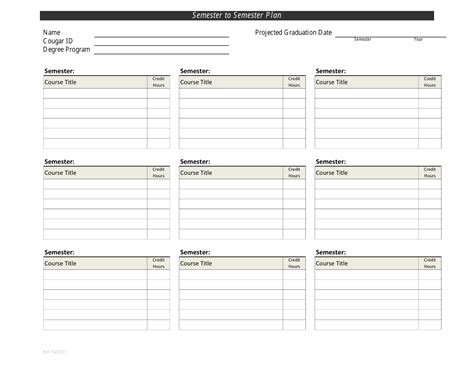 Semester Planner Template
