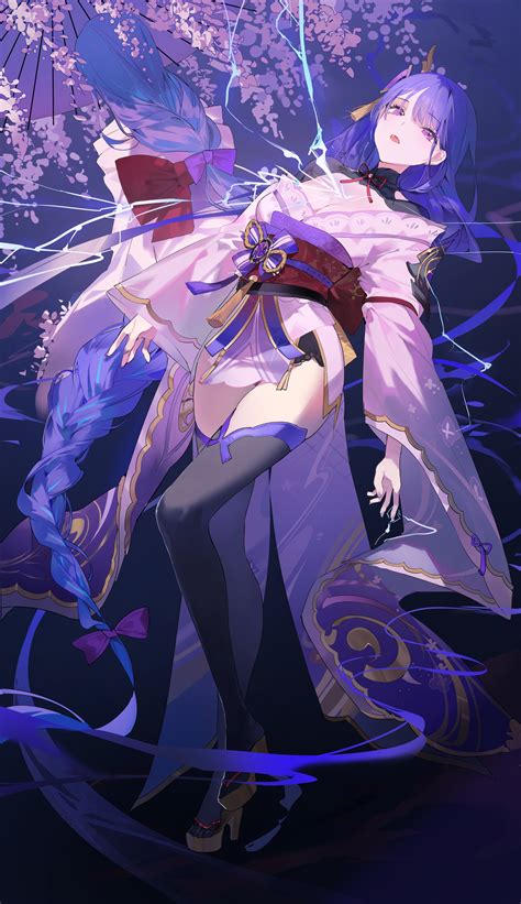 Raiden Shogun And Makoto Genshin Impact Drawn By Buri Retty