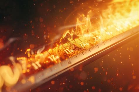 Premium Photo Artistic Representation Of A Thermometer With Merc