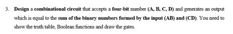 Answered Design A Combinational Circuit That Bartleby