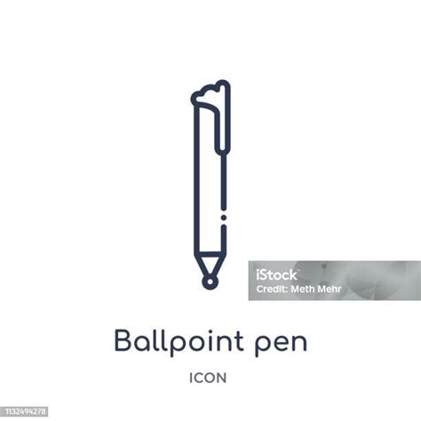 교육 개요 컬렉션에서 선형 볼펜 아이콘입니다 얇은 라인 볼펜 흰색 배경에 고립 된 아이콘입니다 볼펜 유행 그림 교육에 대한 스톡 벡터 아트 및 기타 이미지 Istock