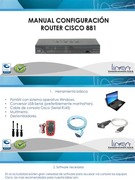 Configuracion Router Cisco 881 Pdf Enrutador Computación Usb