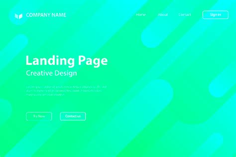 방문 페이지 템플릿 기하학적 모양의 추상적 인 디자인 최신 유행 녹색 그라데이션 가상현실에 대한 스톡 벡터 아트 및 기타 이미지 가상현실 곡선 광대한 Istock