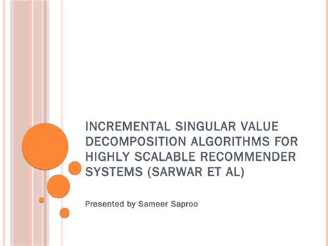 incremental singular value decomposition algorithms for highly