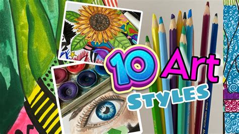 Exploring 10 Different Art Styles Creative Sketchbook Ideas For Art