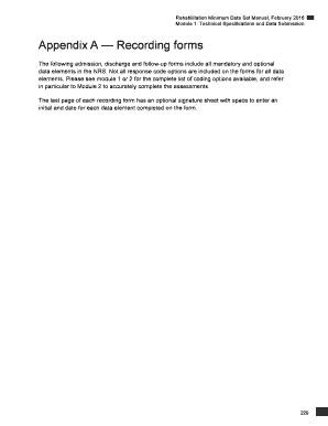 Fillable Online Appendix A Recording Forms CIHI Fax Email Print PdfFiller