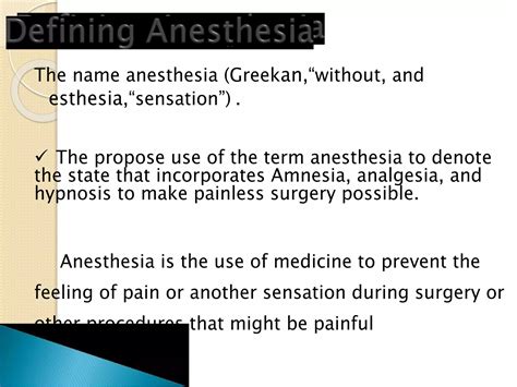 Chapter 1 Intro Duction Of Anesthesia Pptx Brain And Nervous System Disorders Diseases And