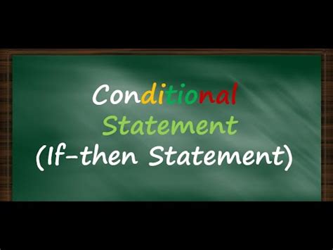 If Then Statement YouTube