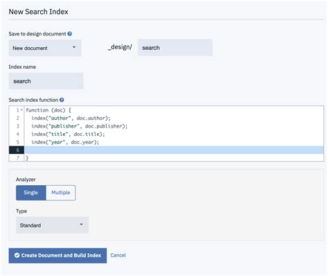Indexing With The Cloudant Dashboard