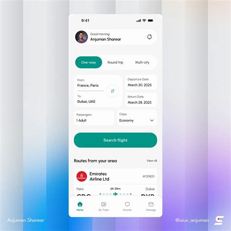 Flight Booking App Ui Behance