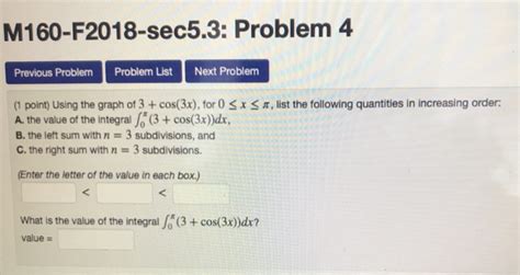 solved m160 f2018 sec5 3 problem 4 previous problem problem