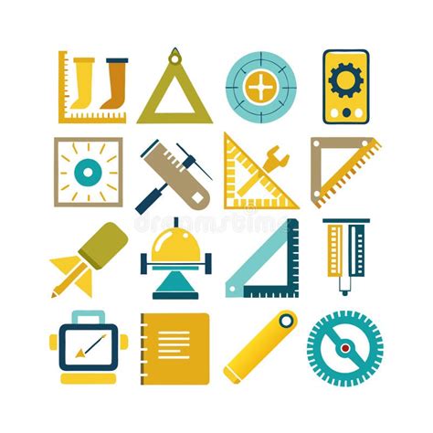 Assorted Flat Design Engineering And Construction Instruments