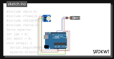 Pakan Ikan Otomatis Dengan RTC DS1307 Wokwi ESP32 STM32 Arduino Simulator