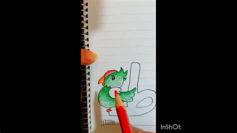 نقاشی طوطی دفتر مشق الفبا Youtube