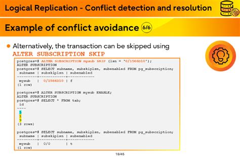 Detection And Resolution Of Conflicts In Postgresql Logical Replication