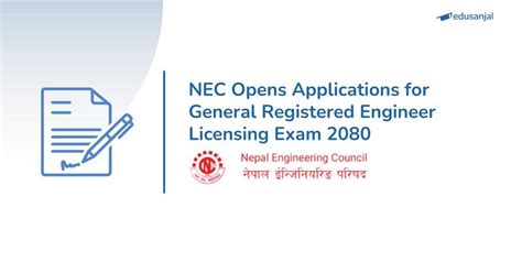 Nec Opens Applications For General Registered Engineer Licensing Exam