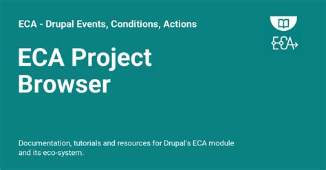 Eca Project Browser Eca Drupal Events Conditions Actions