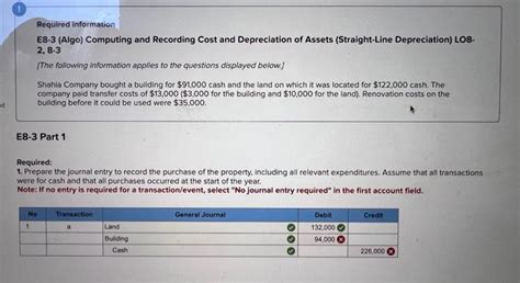 solved e8 3 algo computing and recording cost and
