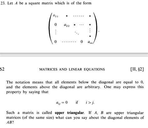 Solved Let A Be A Square Matrix Which Is Of The Form Chegg Com