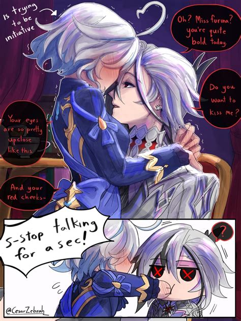 Furina And Arlecchino Genshin Impact Drawn By Cesar Zebrah Danbooru