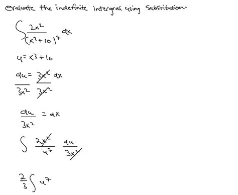 Solved Evaluate The Indefinite Intergral Using Substitution