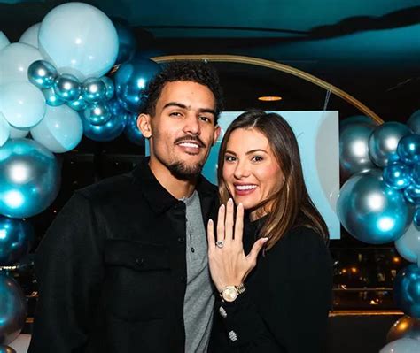 Nba Star Trae Young Pops The Question With Oval Cut Diamond Engagement Ring David Douglas