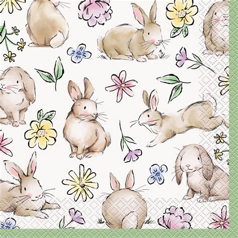 Easter Whimsy Napkins Serviettes Pack Of 16 Discount Party Supplies