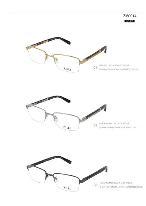 Zilli Eyewear The Finest Eyewear For Men In The World Frames Collections