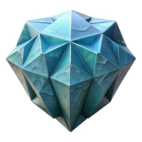 Dramatic Classic Geometric Ice Formation Cutout Detailed Structure