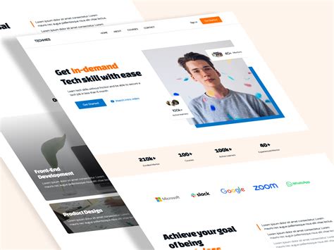 An Edtech Landing Page Ui On Behance
