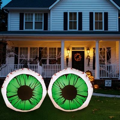 2 Packs Halloween Inflatables Large Set Of Lighted Eyes Decoration 3ft
