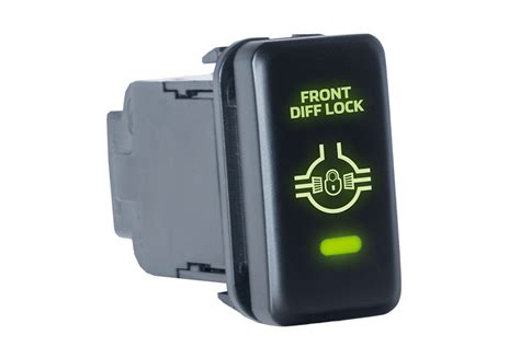 Large Toyota Front Diff Lock Switch With Green Illumination On Off