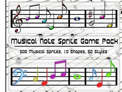 Musical Note Sprite Game Pack 2d Textures And Materials Unity Asset Store