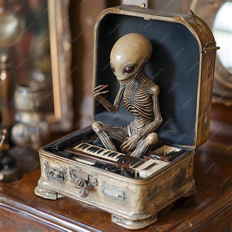 A Skeleton Playing A Keyboard With A Skeleton On It Premium Ai