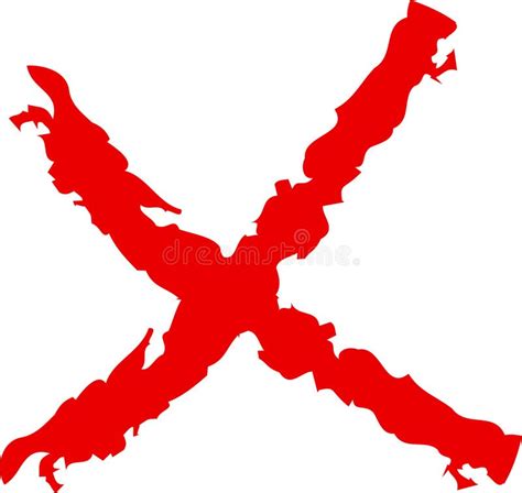 Red Cross Sign Icon Wrong Mark Icon Red Cross X Symbol Grunge X Icon Stock Illustration