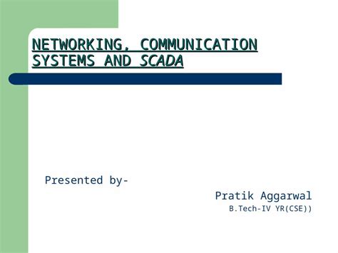Ppt Networking Communication Systems And Scada Dokumen Tips