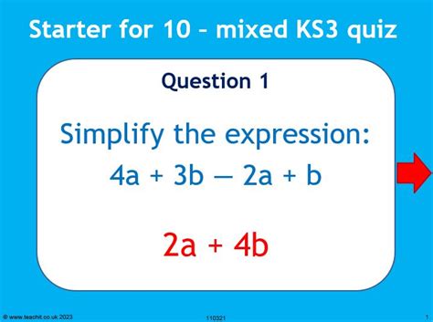 Starter For 10 Mixed Ks3 Quiz Ks3 Maths Teachit Starter For 10 Mixed Ks3 Quiz Ks3 Maths Teachit