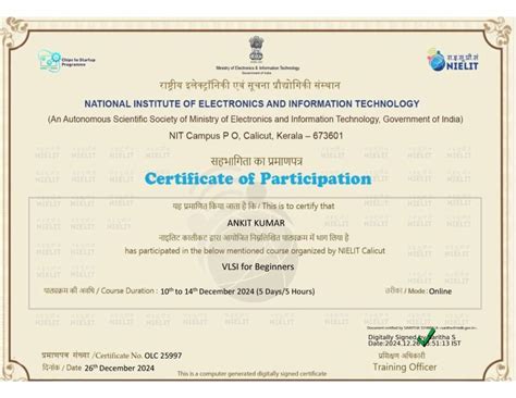 Ankit Kumar On Linkedin Vlsi Electronics Vlsidesign Learningjourney Techskills Nielit