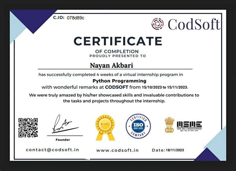 Nayan Akbari On Linkedin Internship Codsoft