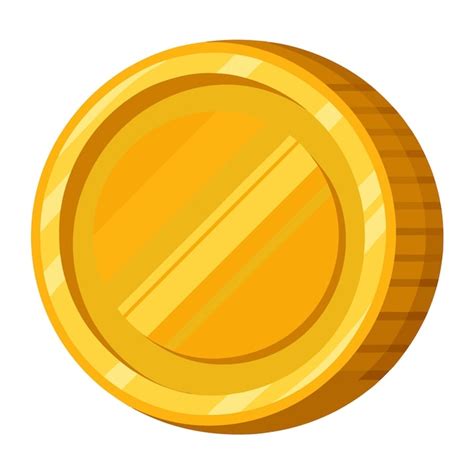 Gold coin clipart cartoon style vector illustration | Premium AI-generated vector