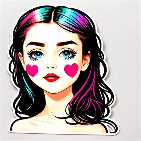 Premium Ai Image Sticker Girl Love
