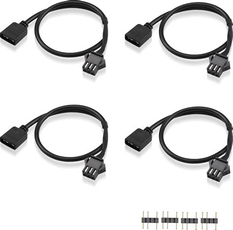 Gintooyun Cable De Extensión Rgb Cable Adaptador De Conector Argb Hembra De 3 Pines A Sm 3