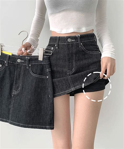 ~2xl 기장선택속바지o이염x 논페이드 스판 밴딩 생지 미니 스커트 치마바지 Bok Place