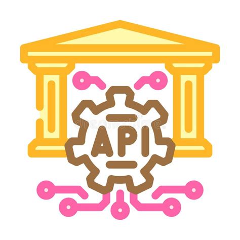 Open Banking Api Fintech Color Icon Vector Illustration Stock Illustration Illustration Of