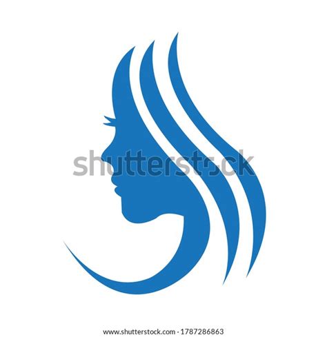 Girl Logo Vector White Background Stock Vector Royalty Free