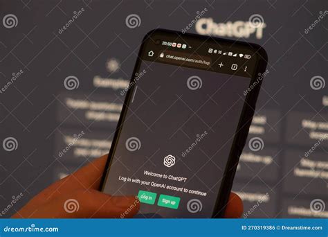 Openai Chat Gpt On Mobile Phone And Computer In Background Editorial
