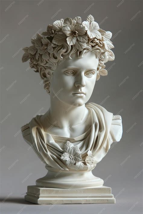 Premium Photo Classic Bust Laurel Wreath