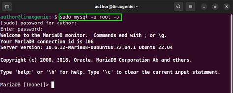how to check mariadb version on ubuntu 22 04 linux genie