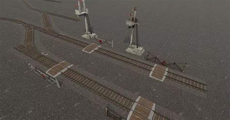 Modular Train Tracks And Signal Crossing Unity Asset Store Game Dev